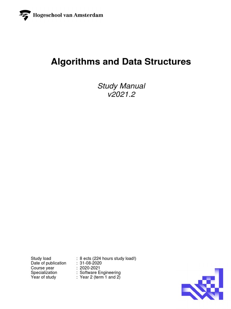 Algorithms and Data Structures Manual 2021 | PDF | Computer Programming ...