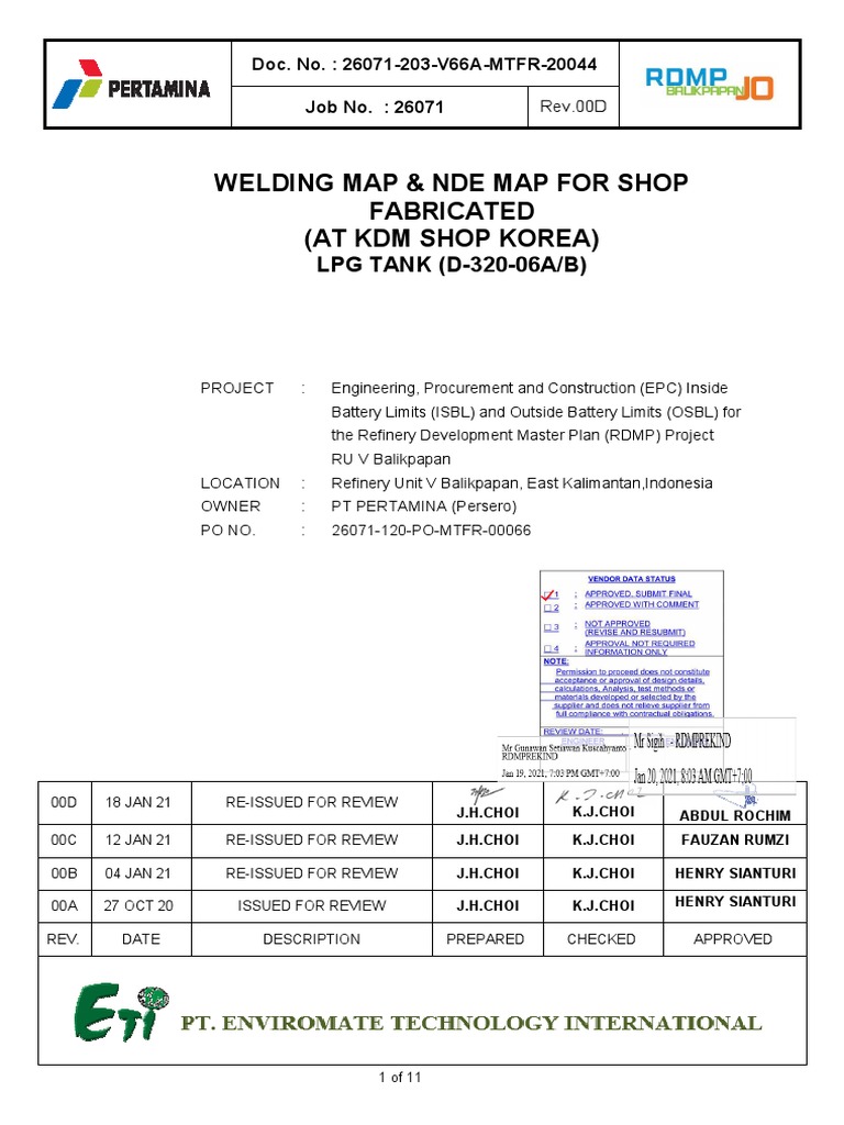 LPG Tank Welding & NDE Map | PDF | Welding | Construction