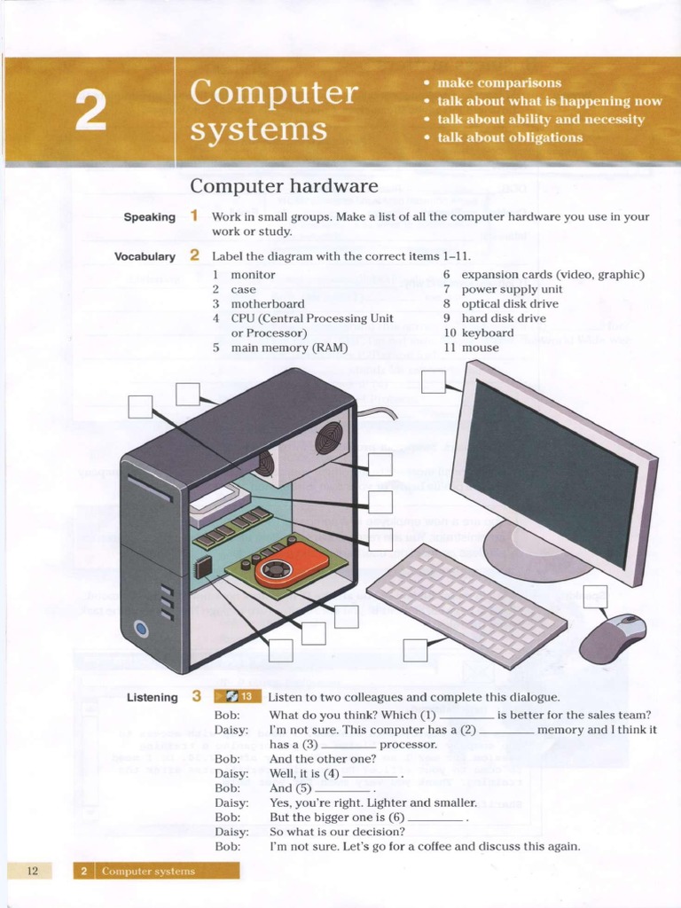 English for IT: Hardware and Software Basics | PDF | Computer Hardware ...