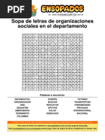 Sopa de Letras: Cuidado del Medio Ambiente | PDF