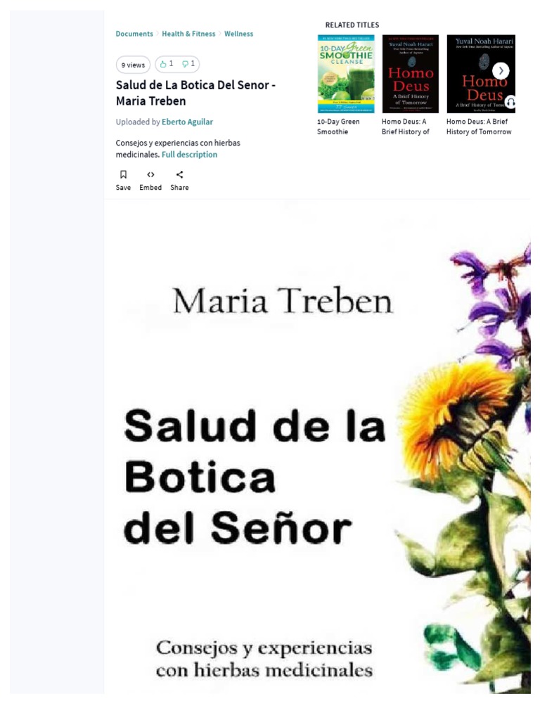 Salud de La Botica Del Senor Maria Treben | PDF | Bienestar | Medicina