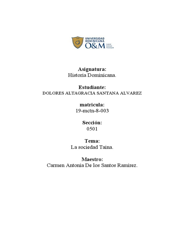 Sociedad y Cultura Taína | PDF | Rituales | Religión y creencia