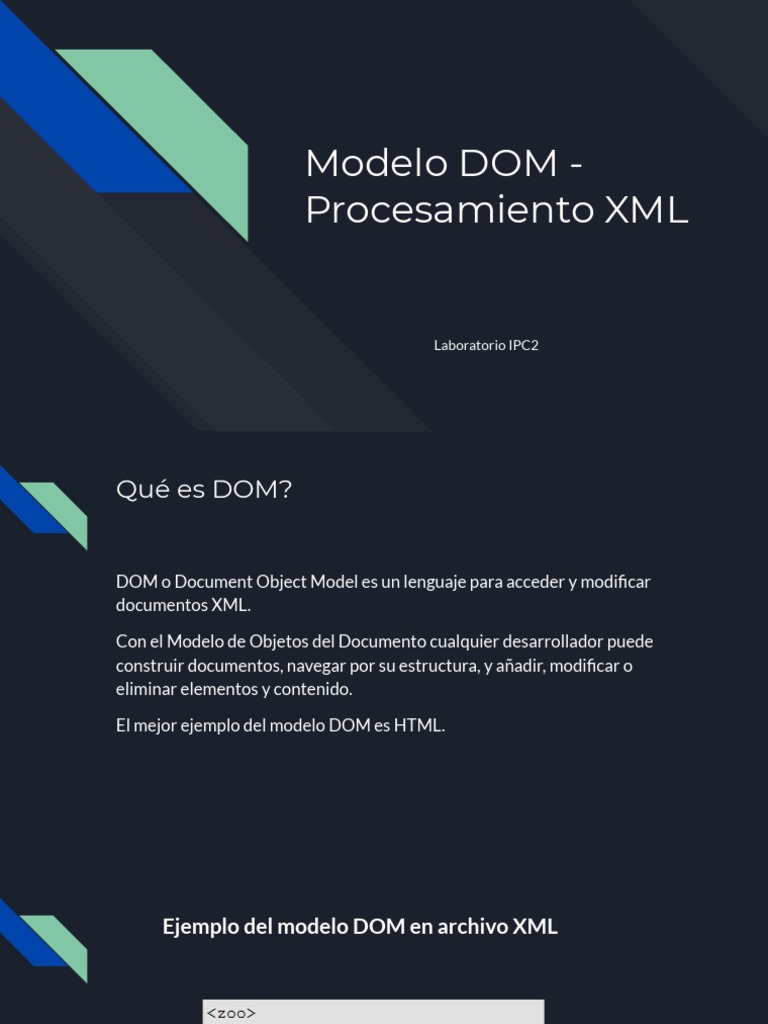 Una introducción al modelo DOM y su uso para procesar documentos XML ...