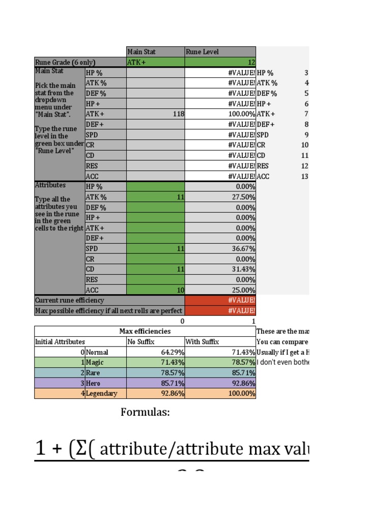 Rune Efficiency Calculator | Download Free PDF | Teaching Mathematics ...