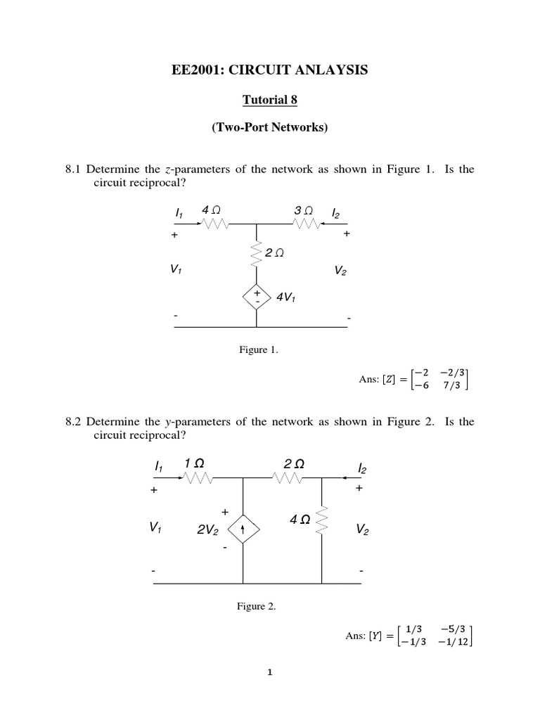 EE2001 Tutorial 8 Questions | PDF | Applied Mathematics | Systems Engineering