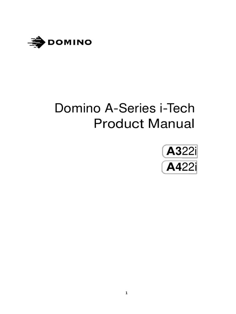 Domino User Manual | PDF | Printer (Computing) | Electrostatic Discharge
