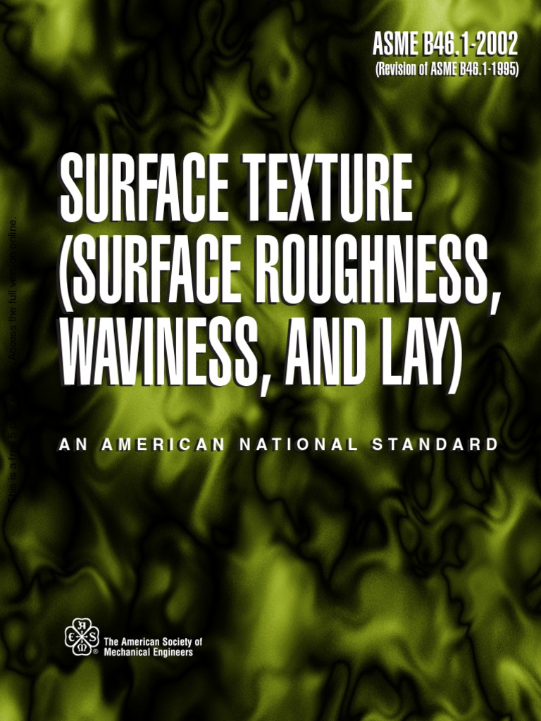 Asme B46.1 | PDF | Interferometry | Surface Roughness