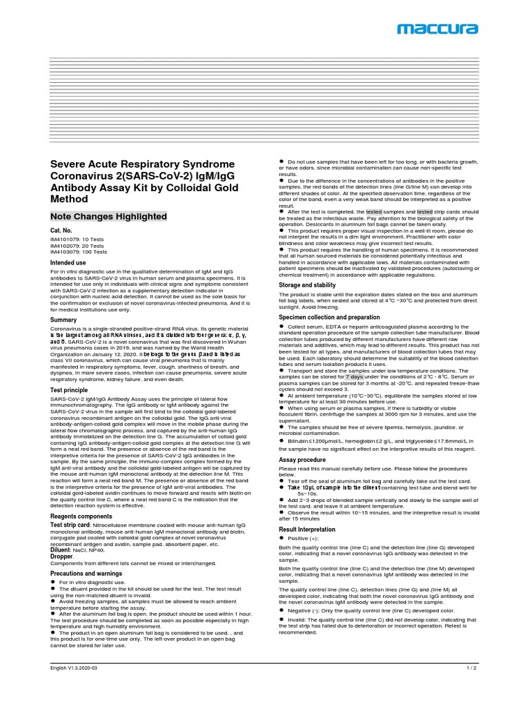 Maccura How To Use | PDF | Antibody | Pneumonia