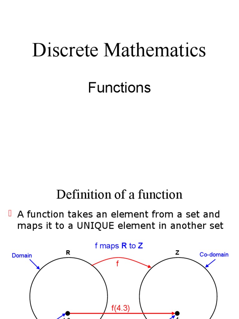 Discrete Mathematics: Functions | PDF | Function (Mathematics ...
