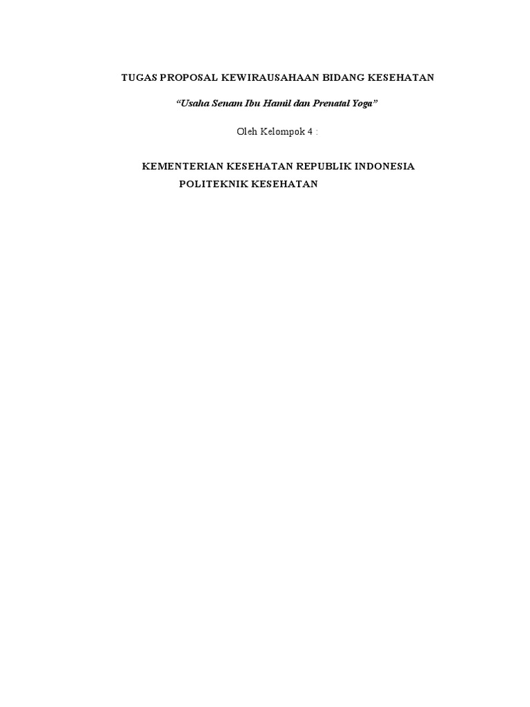 Proposal Senam Ibu Hamil Docdoc | PDF