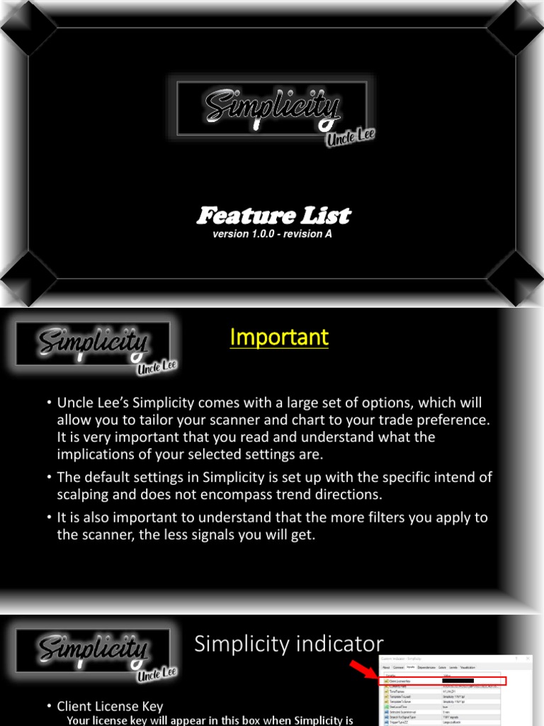 Uncle Lee's Simplicity Features Guide | PDF | Image Scanner ...