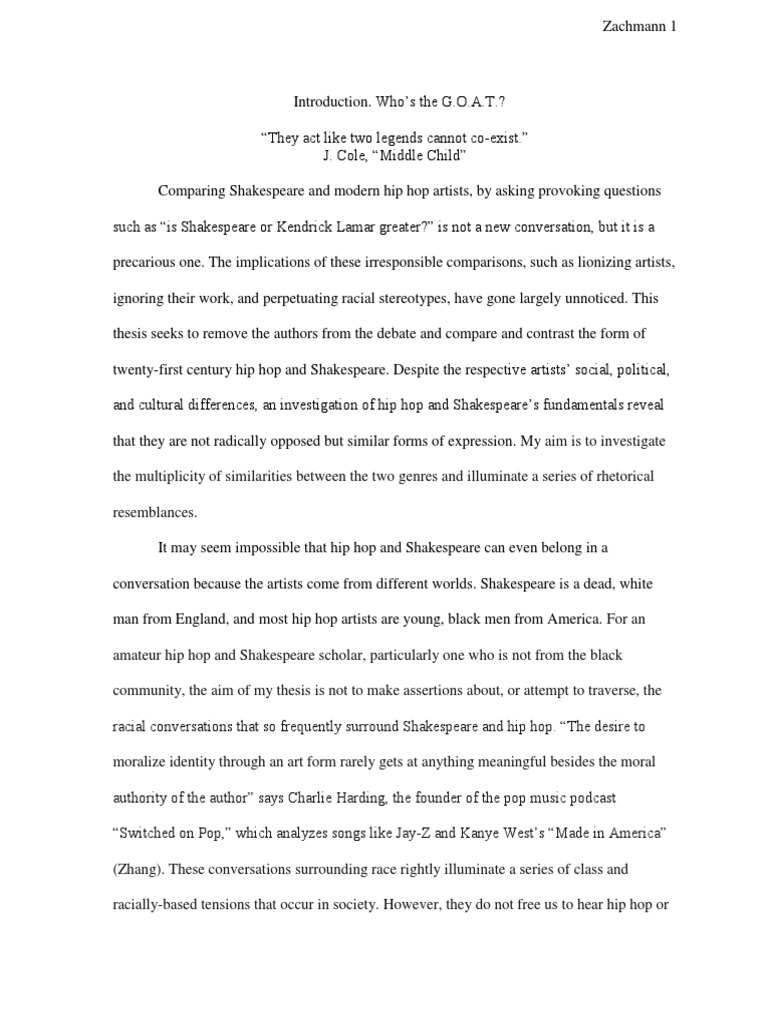 Who's The G.O.A.T.?: Exploring Rhetorical Similarities in Shakespeare ...