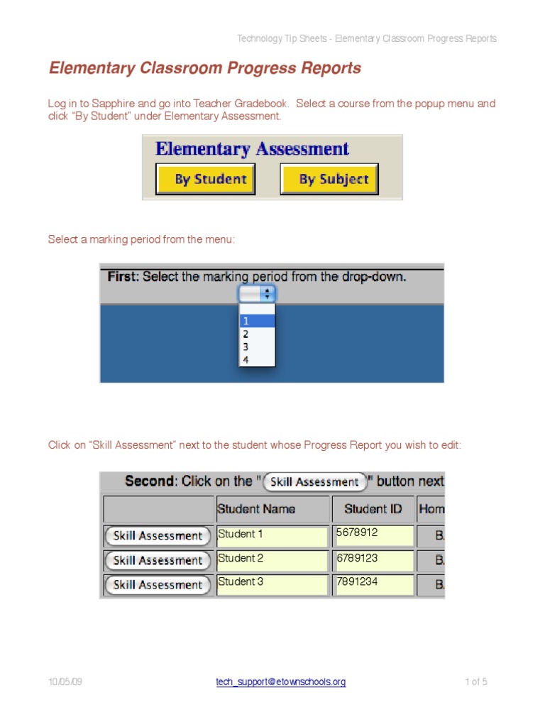 Classroom Progress Reports | PDF | Classroom | Learning