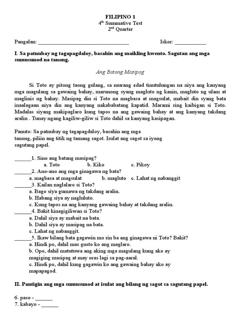 Fil 1 - Q2 - ST4 | PDF