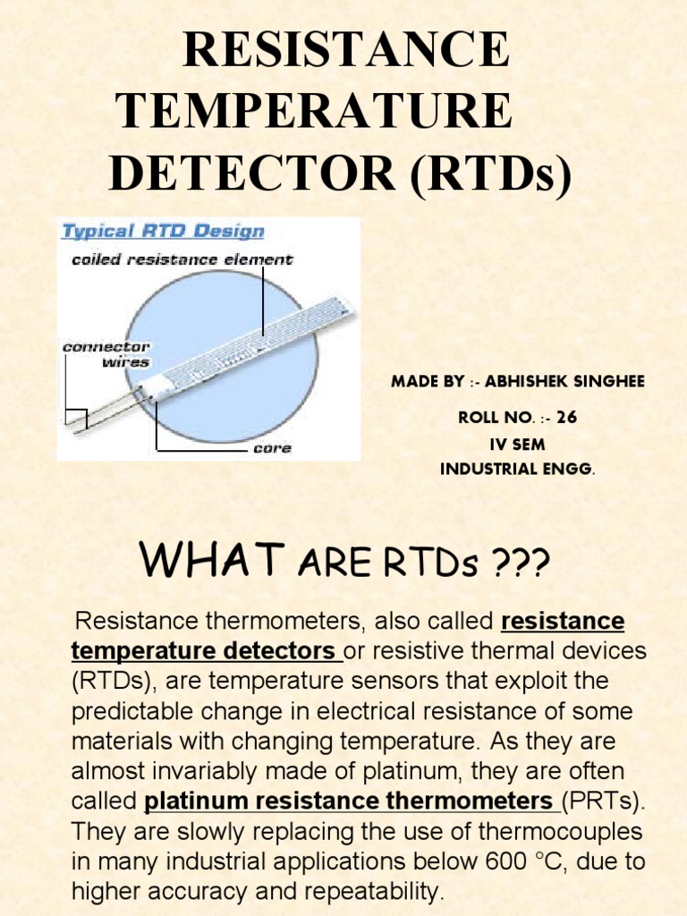 RTD-Resistance Temperature Detector | PDF | Building Engineering ...