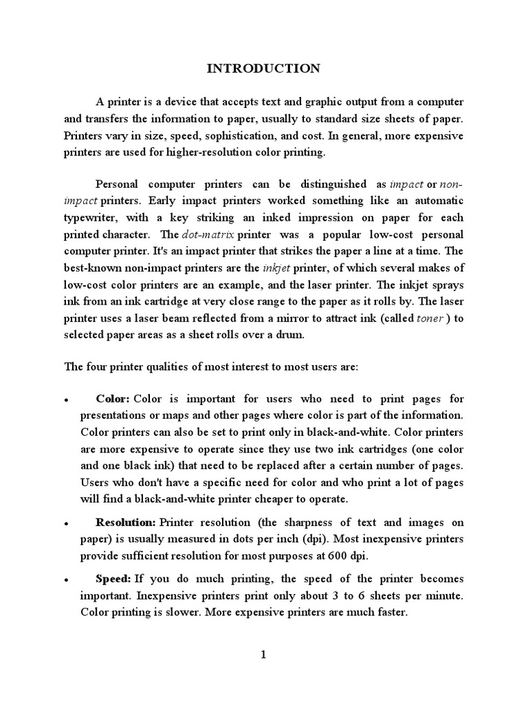 HP Printer Project | PDF | Printer (Computing) | Typefaces