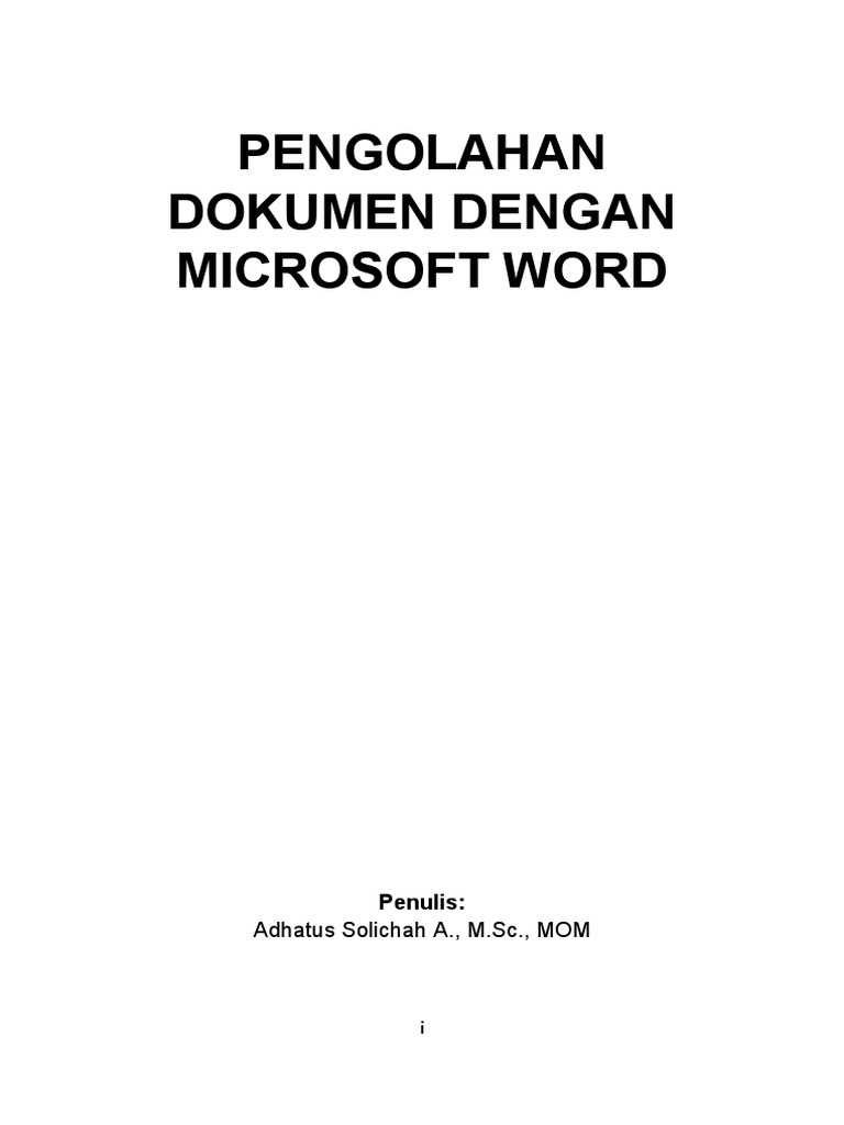 Panduan Pengolahan Dokumen Word | PDF