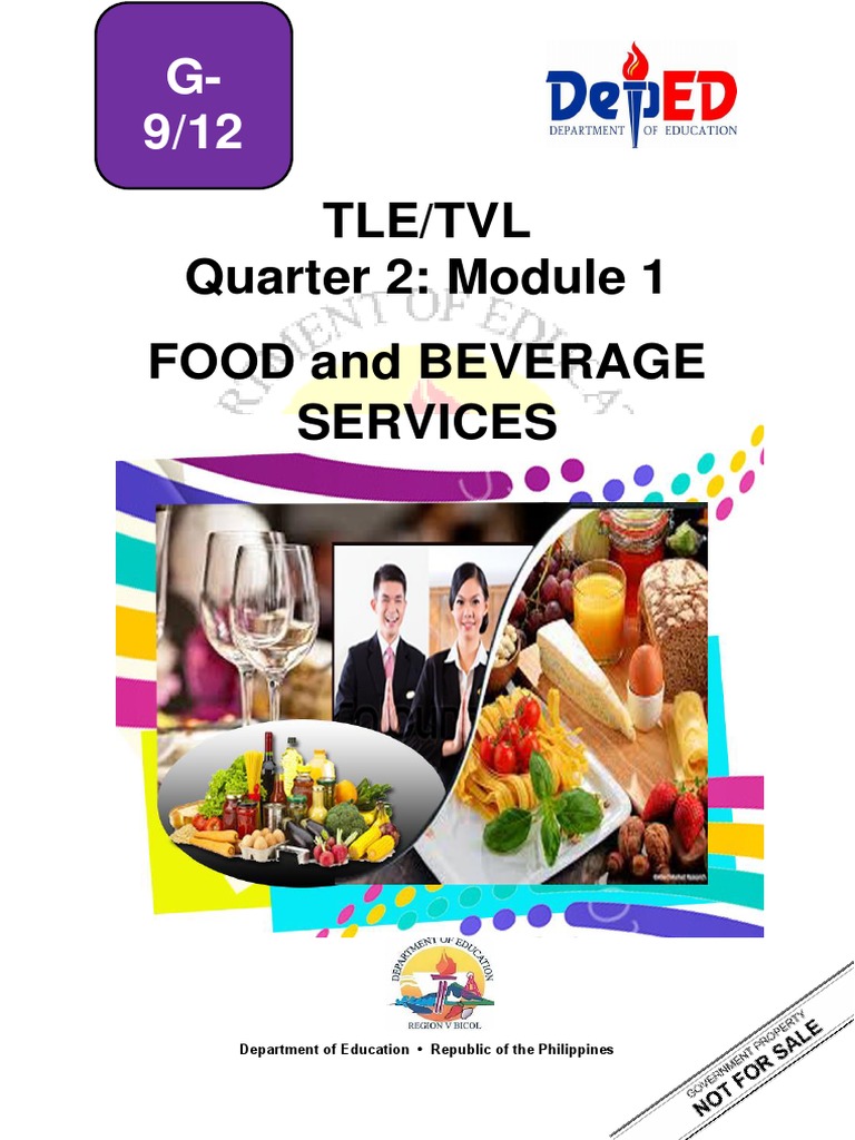 Tle/Tvl Quarter 2: Module 1 Food and Beverage Services: Department of ...