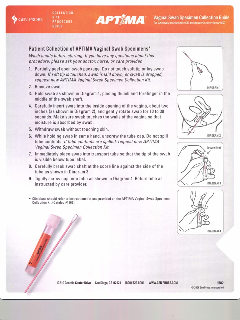 Vaginal Swab Collection Guide | PDF