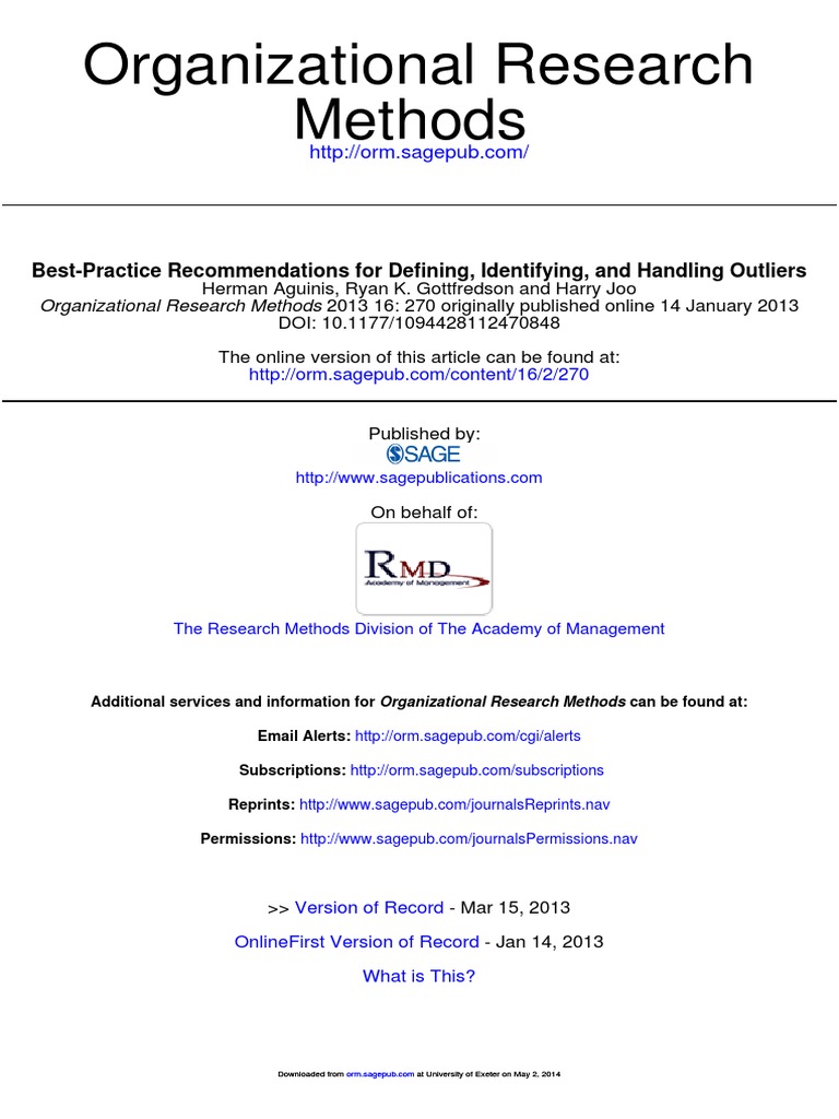 Best-Practice Recommendations For Defining Identifying and Handling ...