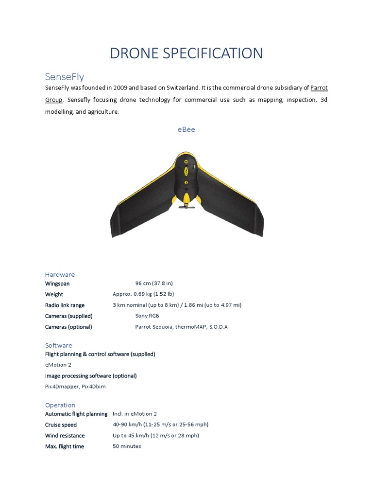 Drone Spec - Opt | PDF | Unmanned Aerial Vehicle | Imaging