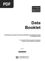 A Level Chemistry Data Booklet | PDF