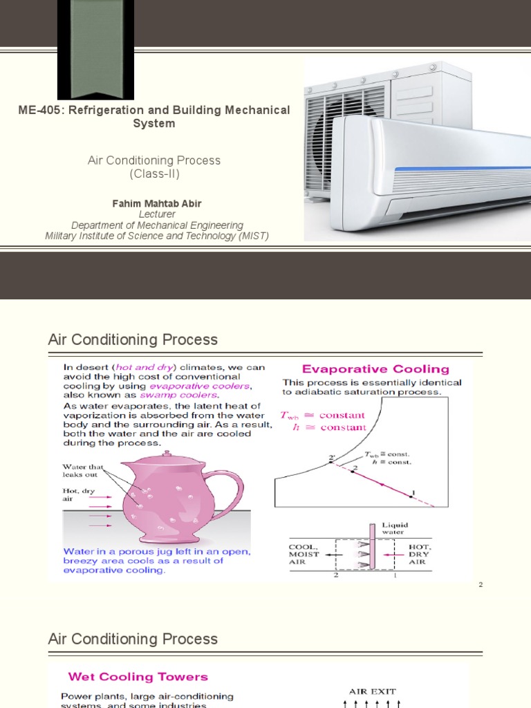 Air Conditioning Process (Part 2) | PDF