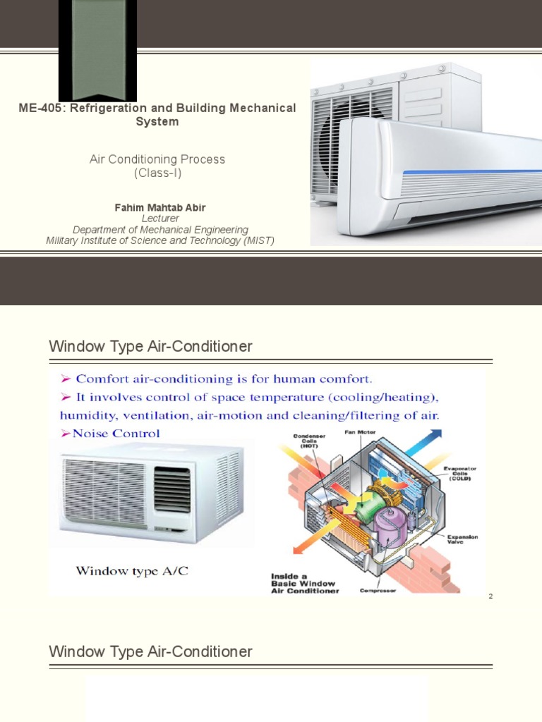 Air Conditioning Process (Class 1) | PDF | Computers