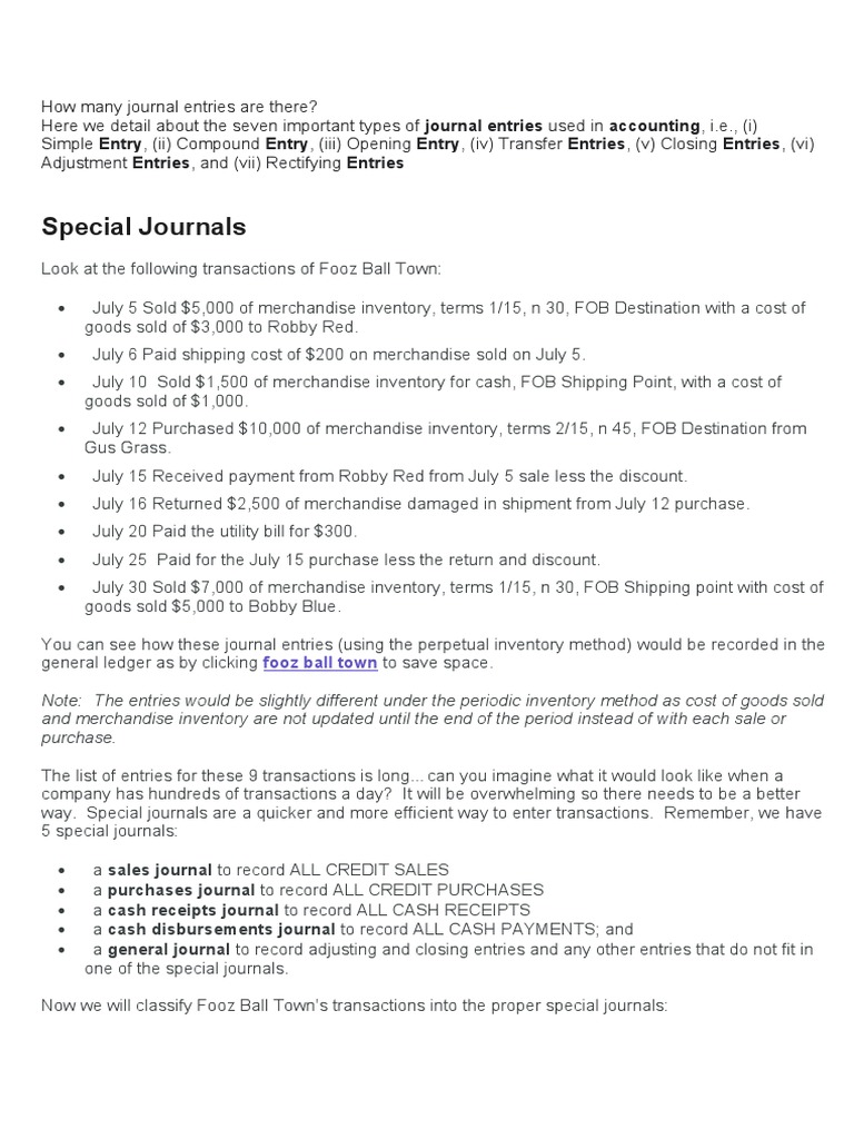 7 Types of Journal Entries Explained | PDF | Cheque | Receipt