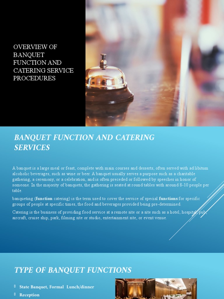 Overview of Banquet Function and Catering Service Procedures | PDF