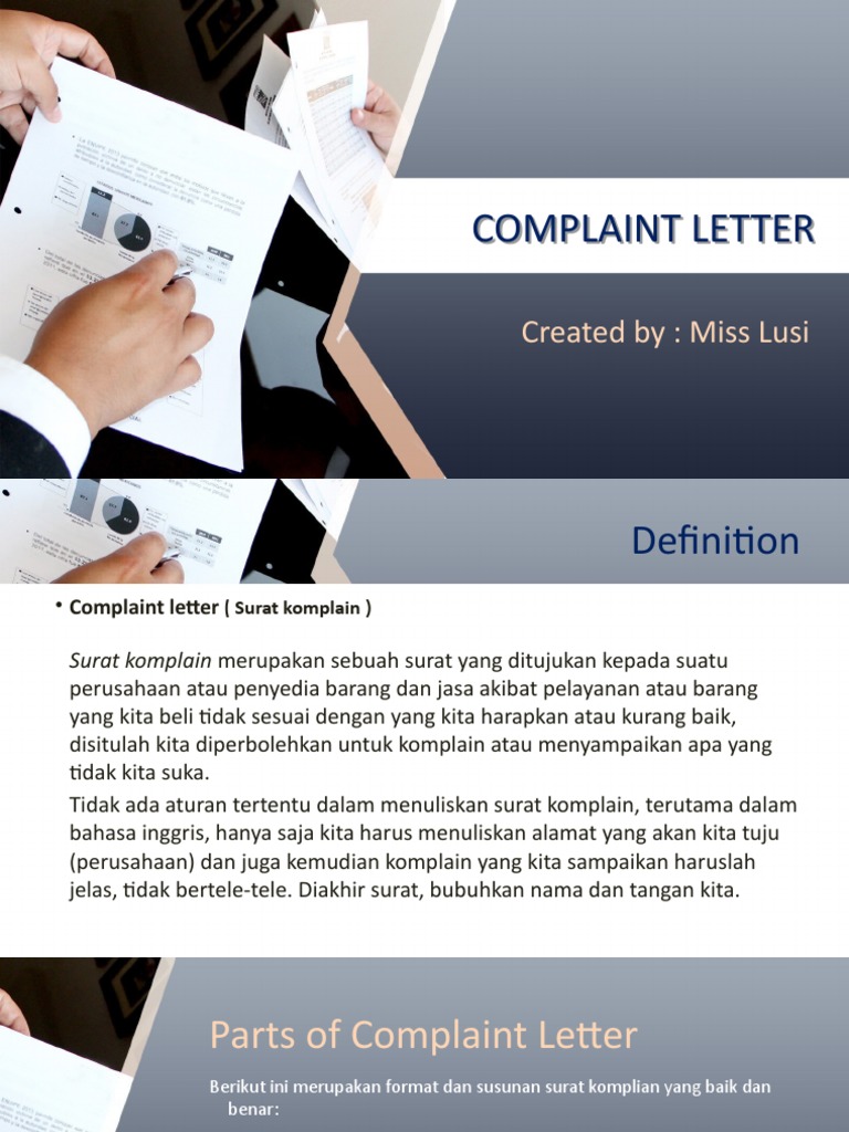 Panduan Menulis Surat Komplain | PDF