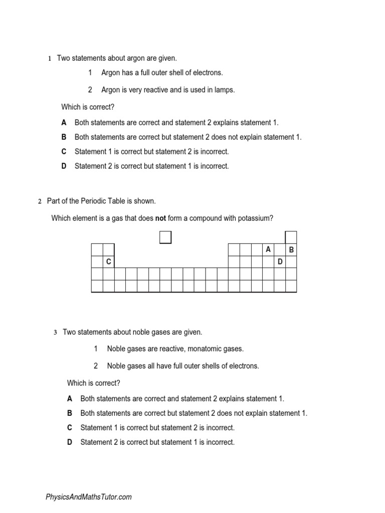 Understanding Noble Gases and Their Uses | PDF | Argon | Incandescent ...
