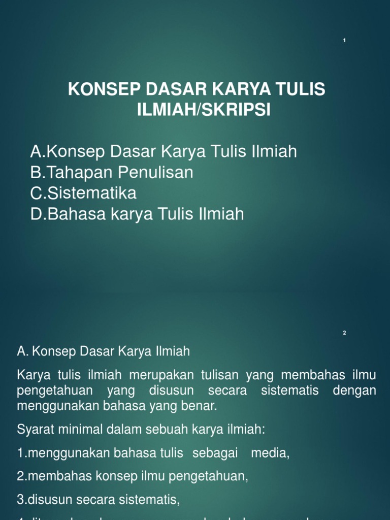 Konsep Dasar Skripsi | PDF