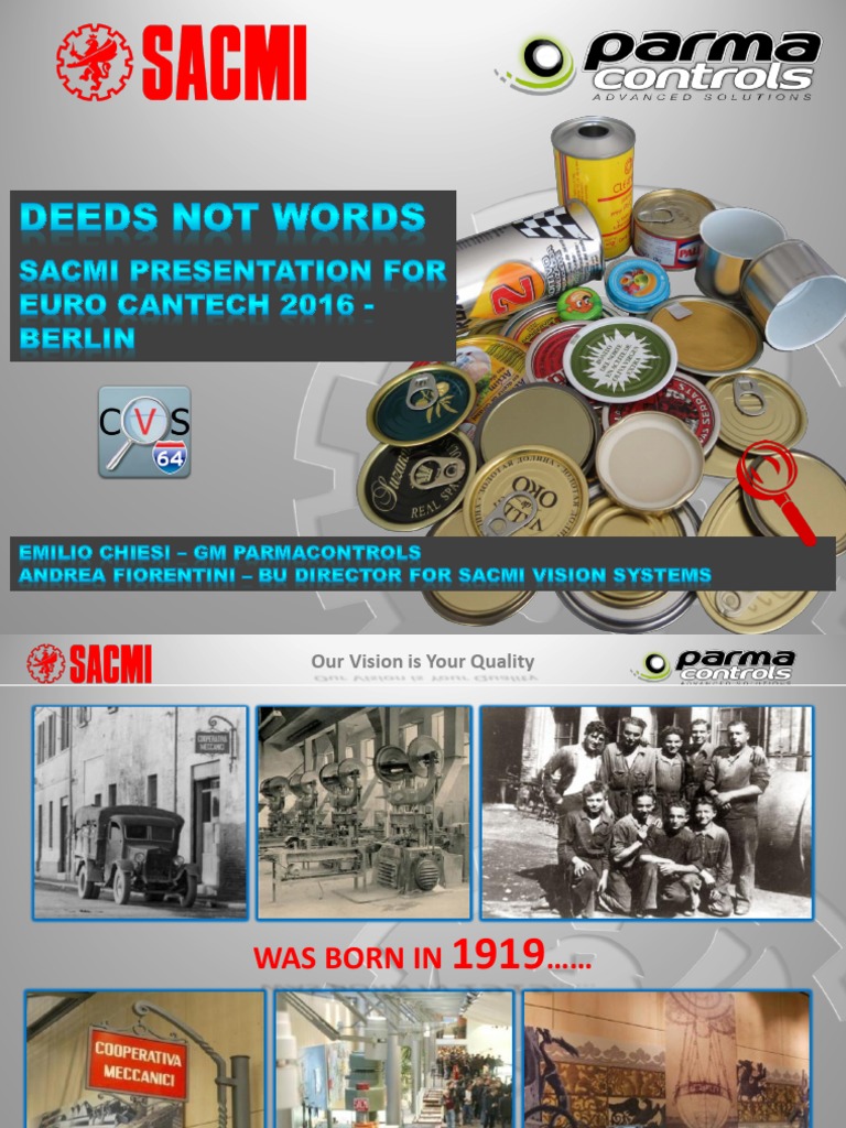 Sacmi Euro CanTech 2016 | PDF | Camera | World Wide Web