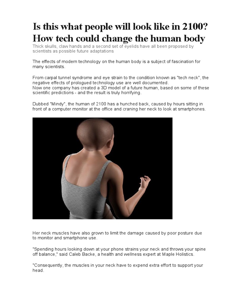 Is This What People Will Look Like in 2100? How Tech Could Change The ...