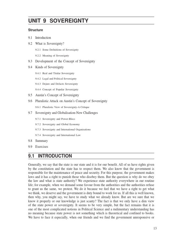 Sovereignty | PDF | Sovereignty | Sovereign State