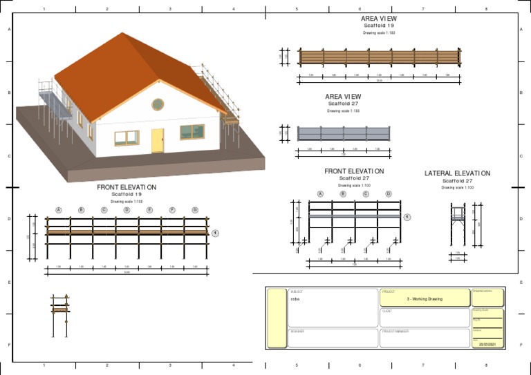 Scaffolding Plan and Elevation Drawings | PDF