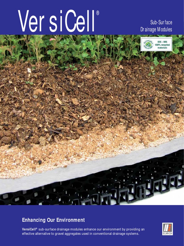 Versicell: ® Sub-Surface Drainage Modules | PDF | Drainage | Plastic
