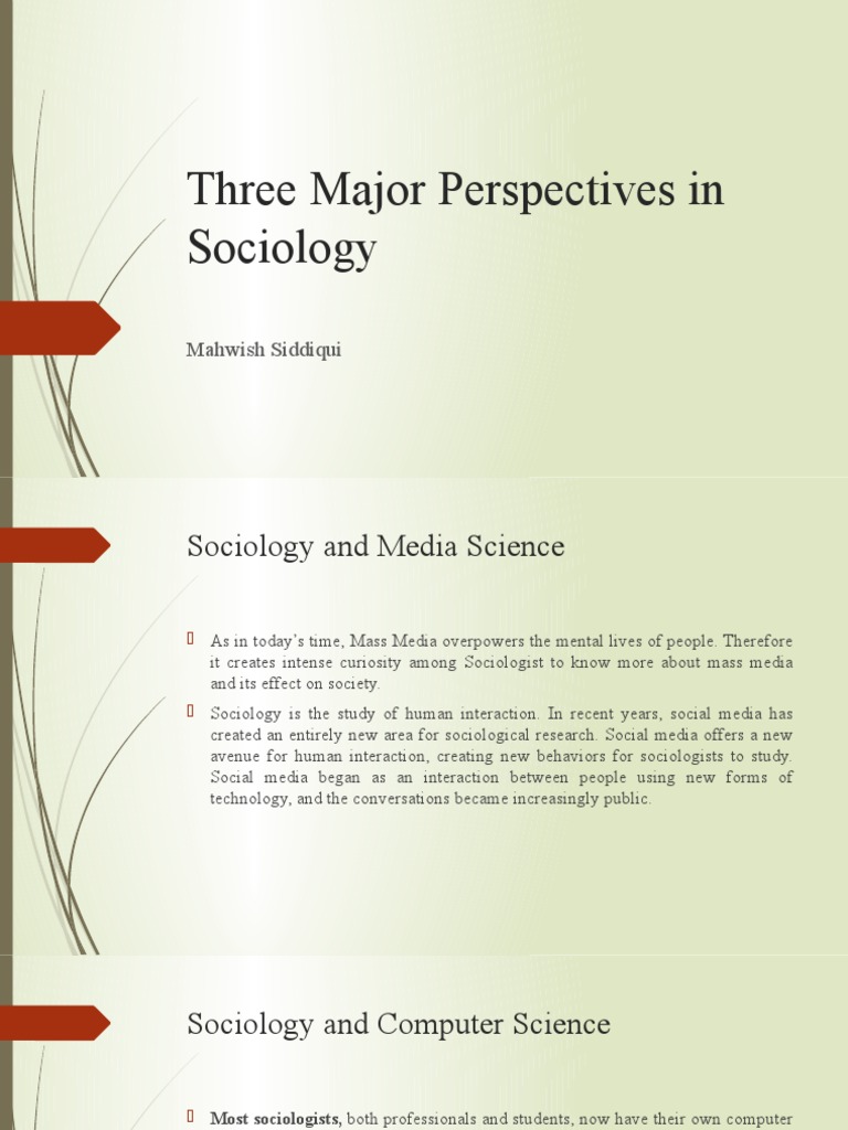 Three Key Sociological Perspectives | PDF | Sociology | Philosophical ...