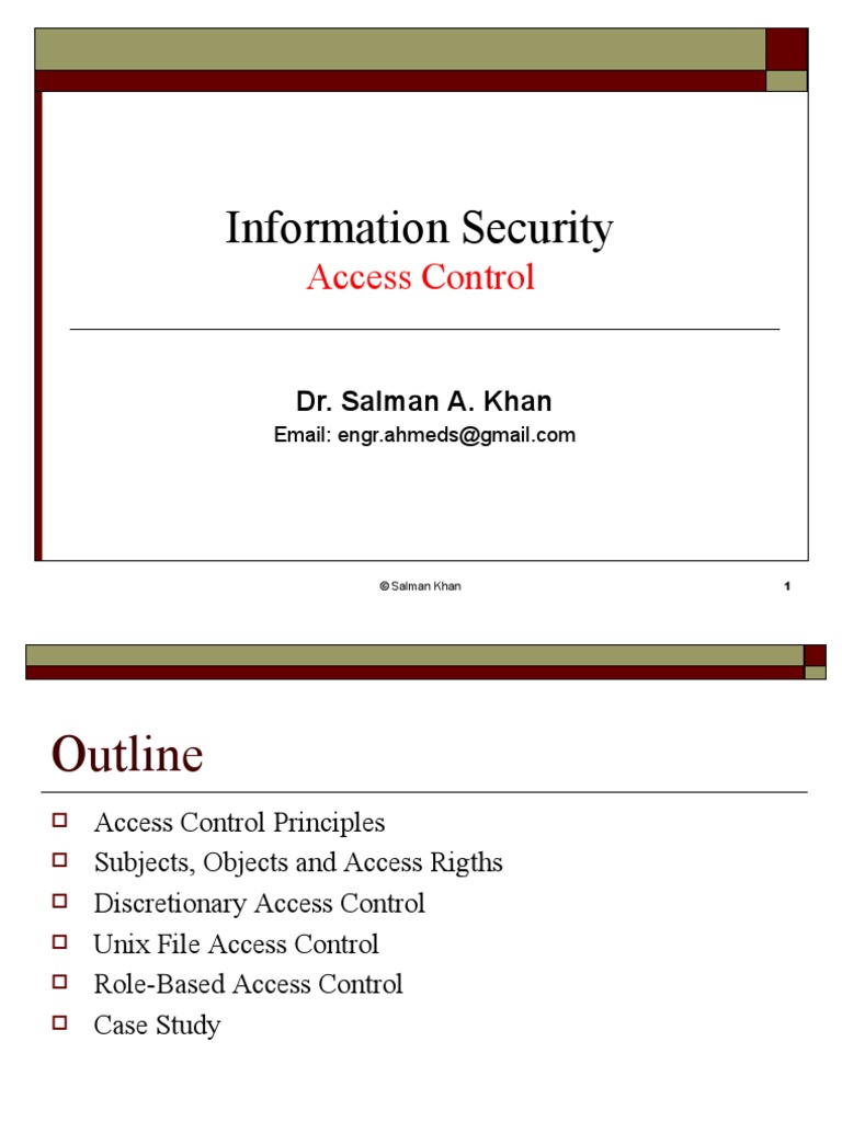 Information Security Access Control Download Free Pdf Computer