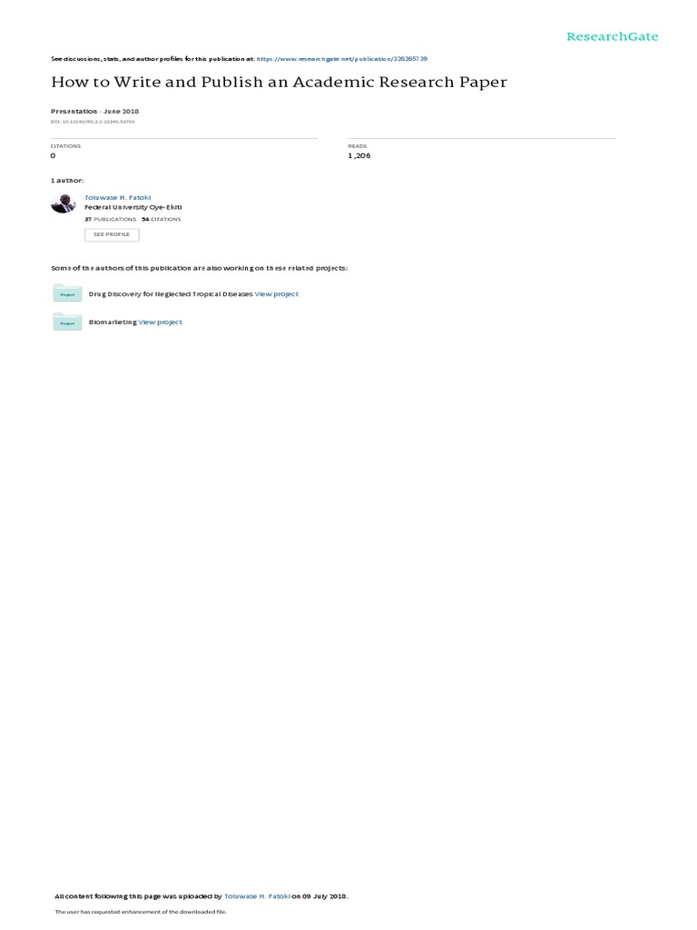 How To Write and Publish An Academic Research Paper: June 2018 ...
