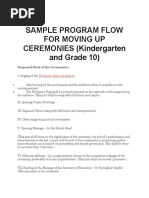Sample Program Flow For Grade 6 | PDF