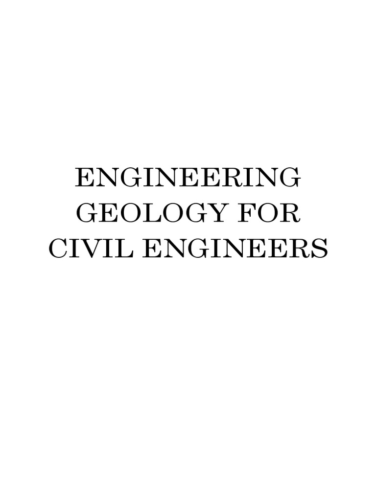 Engineering Geology For Civil Engineers | PDF | Geophysics | Economic ...
