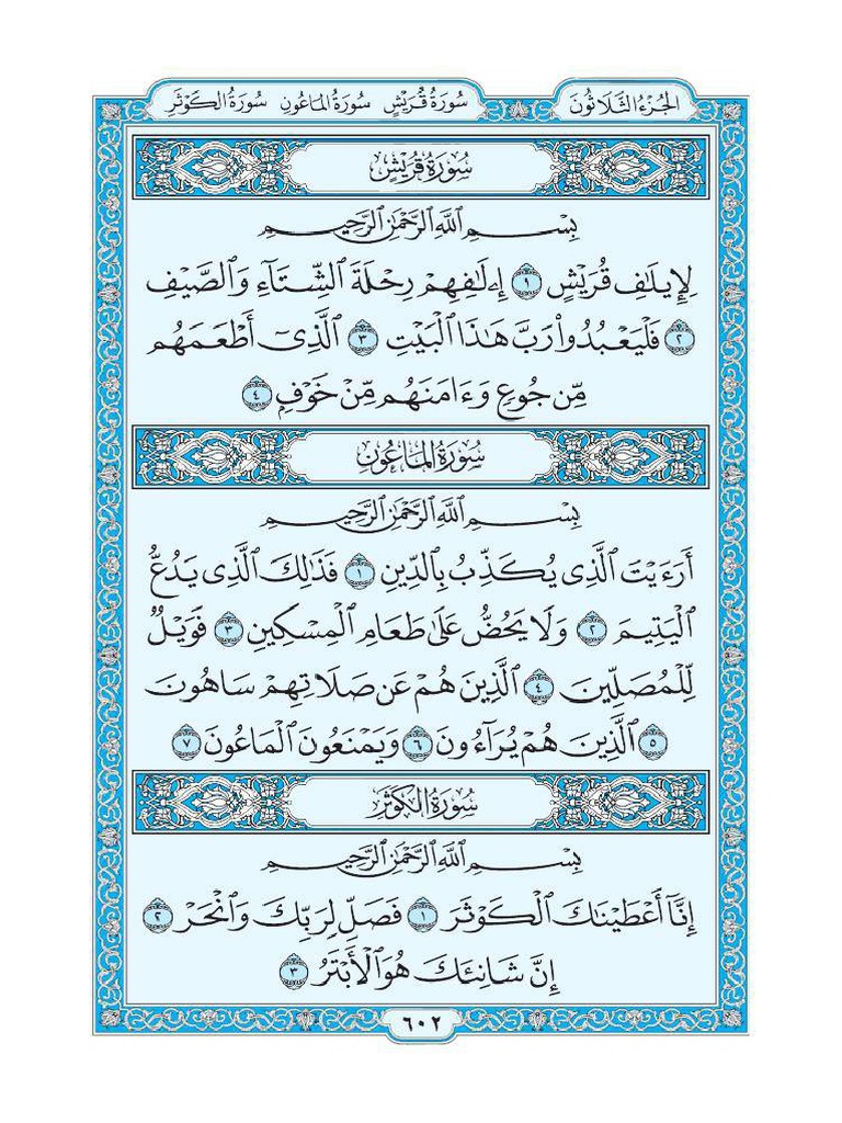 Quran Chapter 107 Surah Al Maaun PDF | PDF