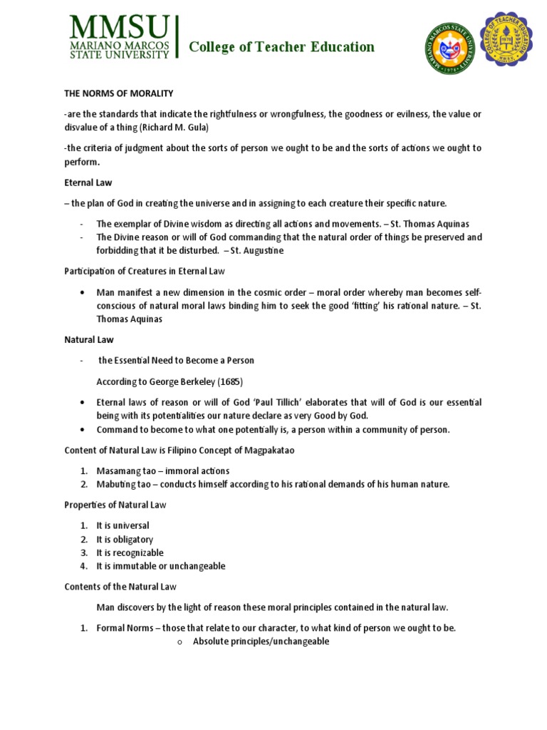 The Norms of Morality | PDF | Conscience | Natural Law