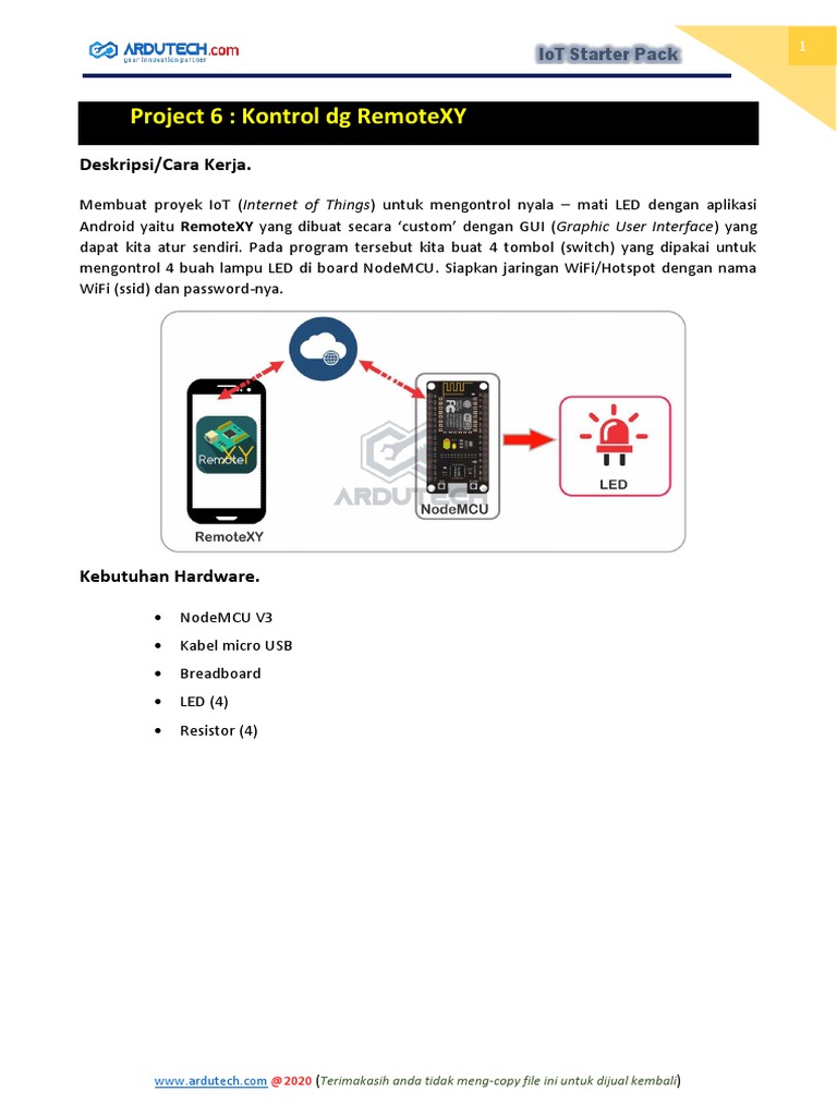 Kontrol LED DG RemoteXY | PDF