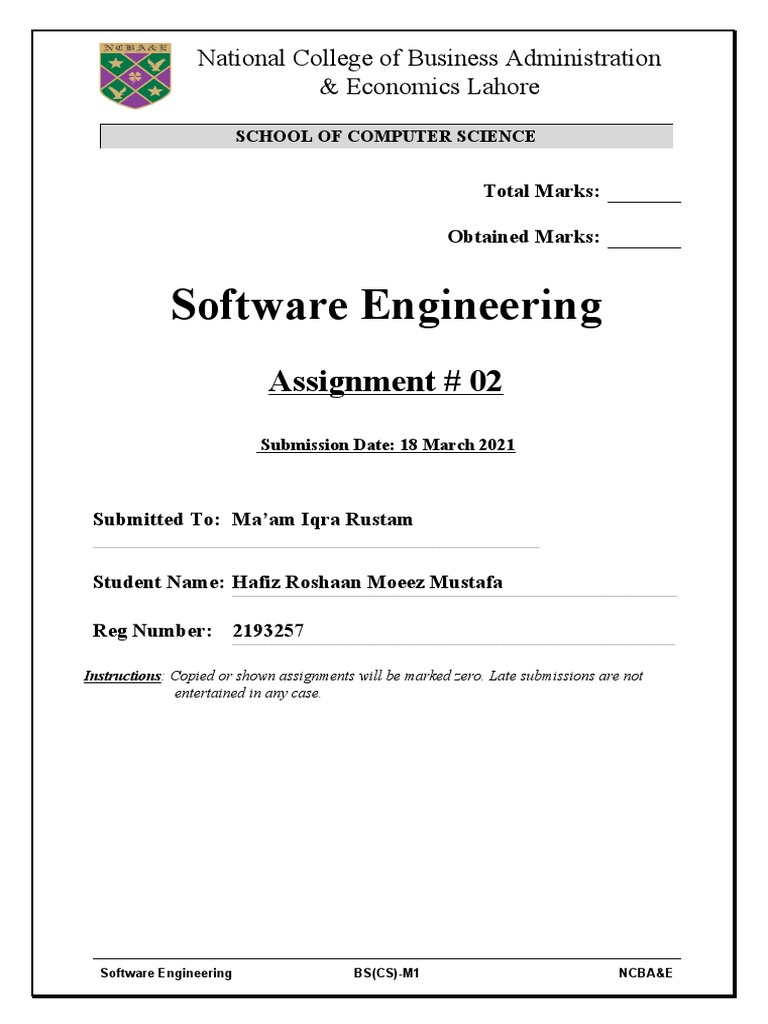 Software Engineering: Assignment # 02 | PDF | World Wide Web | Internet ...