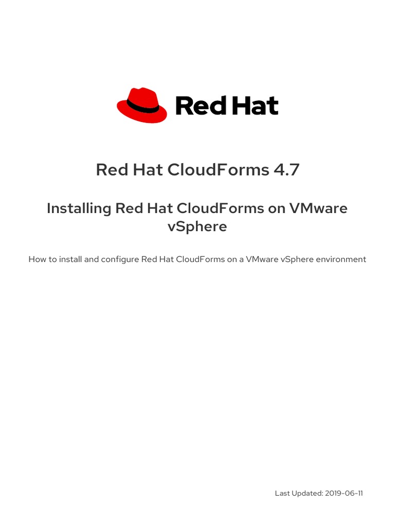 Installing Red Hat Cloudforms On Vmware Vsphere | PDF | Red Hat | Command Line Interface