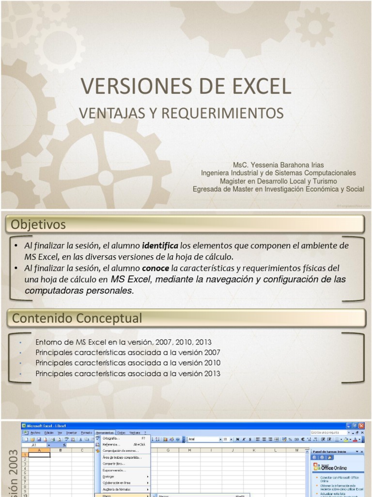 Ventajas y versiones de Excel | PDF | Microsoft Office | Microsoft ...