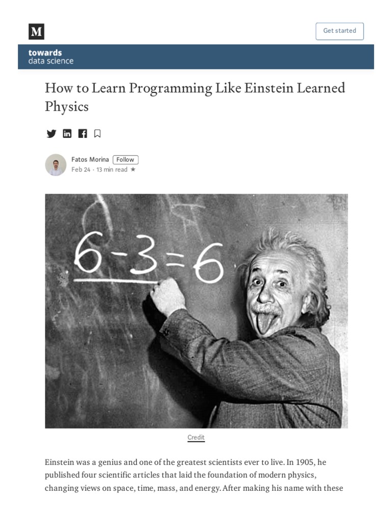 Learn Programming Like Einstein LearnedPhysics | PDF | Albert Einstein ...